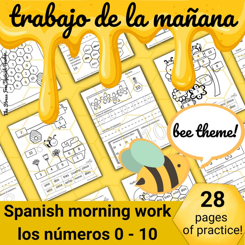 Spanish Workbook, Numbers Practice, Prek - K Activity, Worksheets for ...
