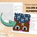 Spanish Colors and Numbers Practice, Color by Number Printable, WINTER ...