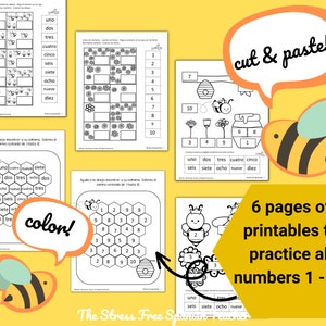 Spanish Workbook, Numbers Practice, Prek - K Activity, Worksheets for ...