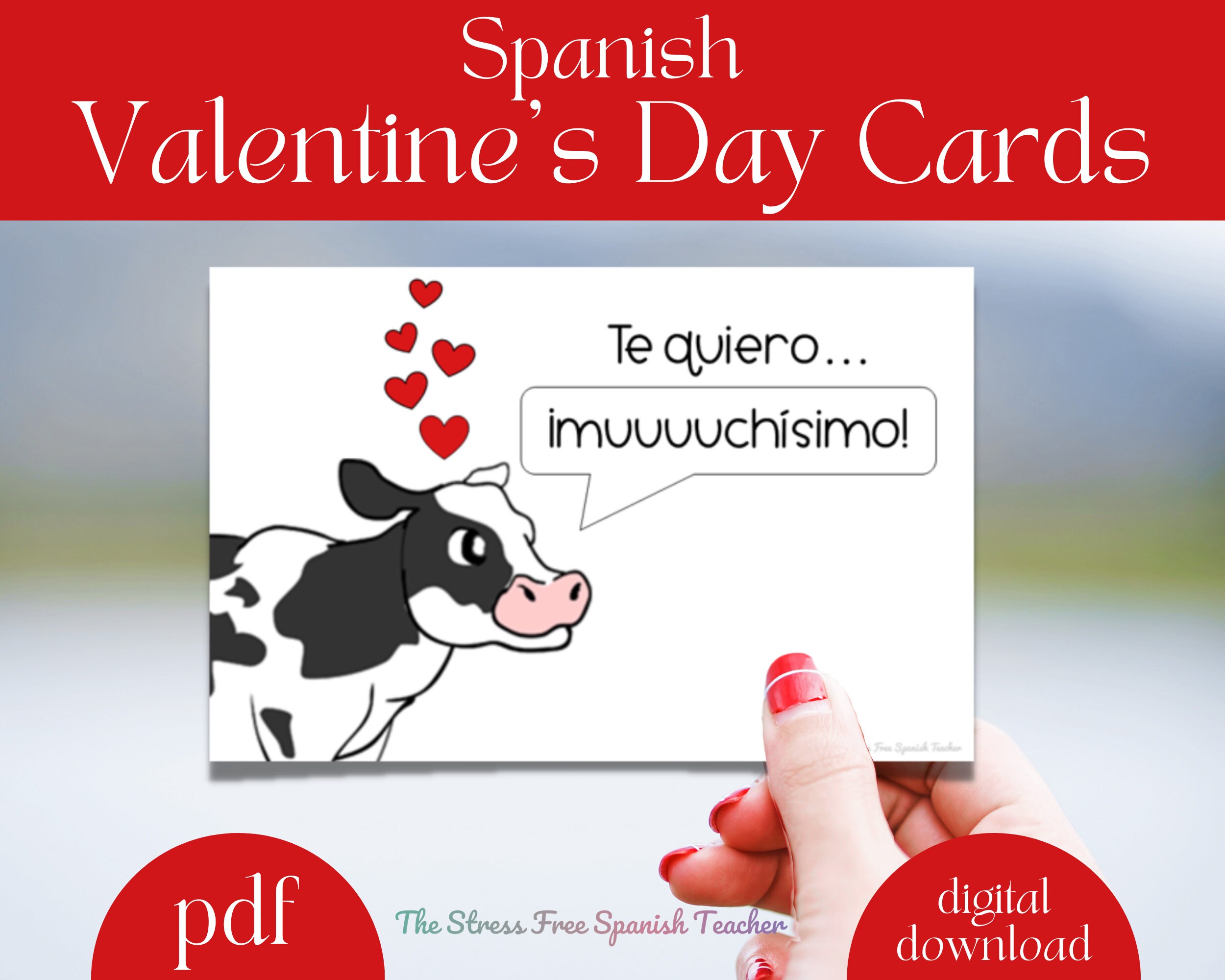Spanish Valentine Printable, Printable Valentine Kids, Te Quiero Mucho ...