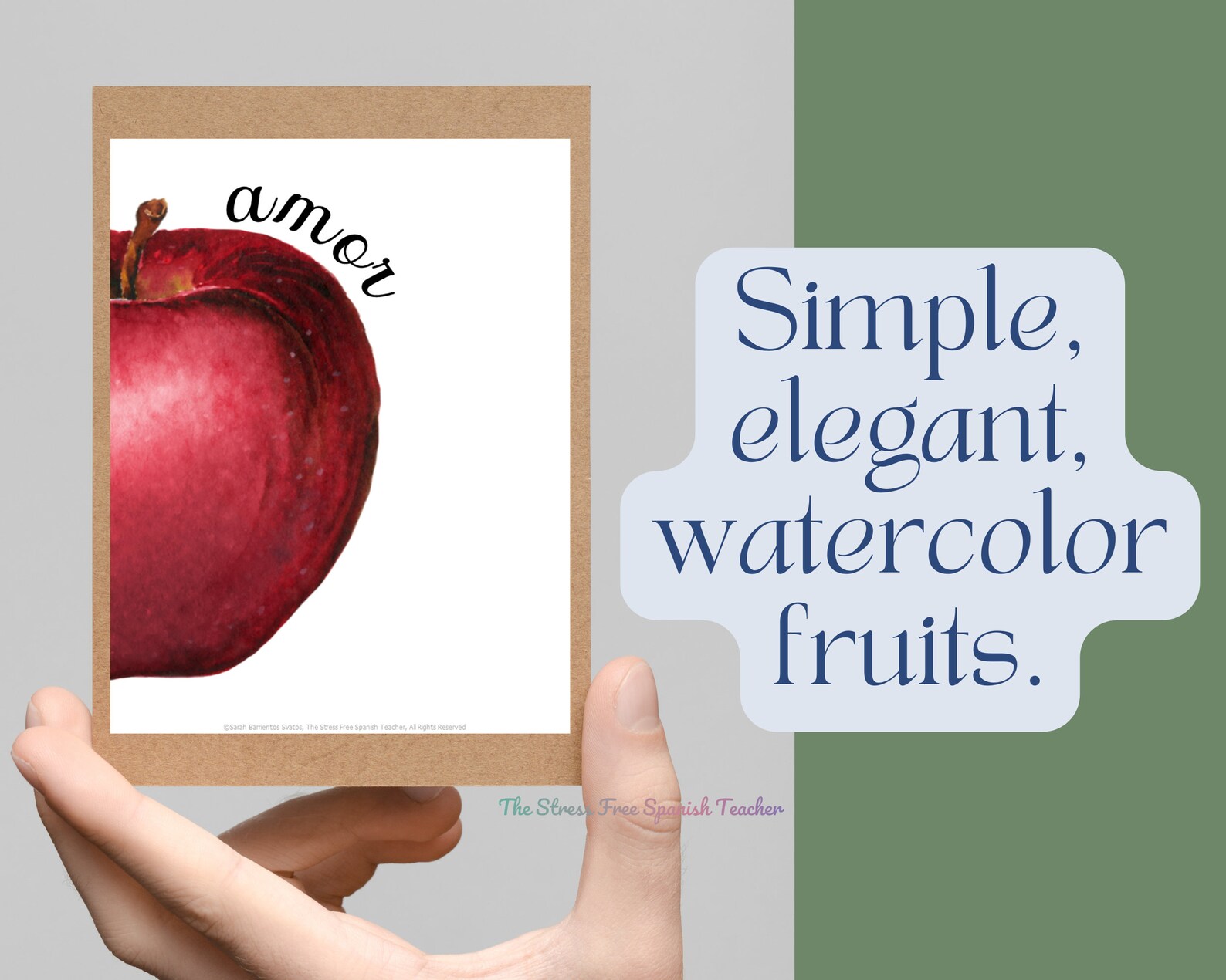 Spanish Fruits of the Spirit Posters, Printable Spanish Wall Art, Bible ...