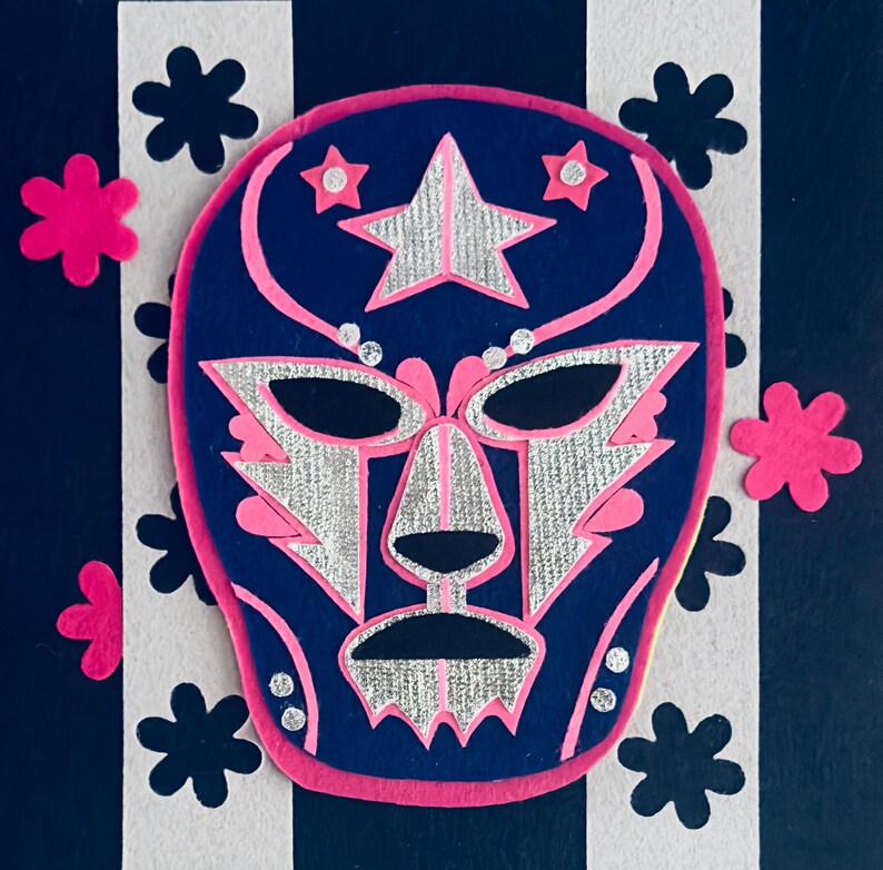 A Stylized Felt Lucha Libre Mask - Etsy