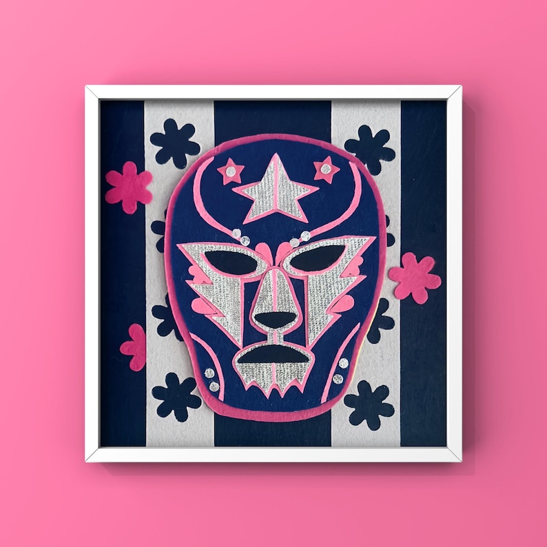 A Stylized Felt Lucha Libre Mask - Etsy