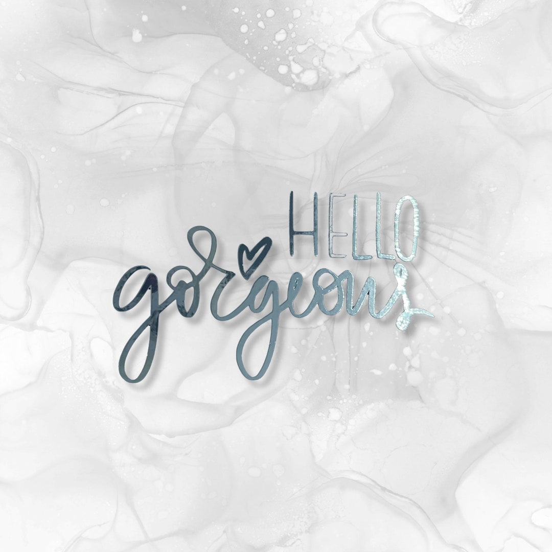 Hello Gorgeous Mirror Vinyl Decal Sticker - Etsy