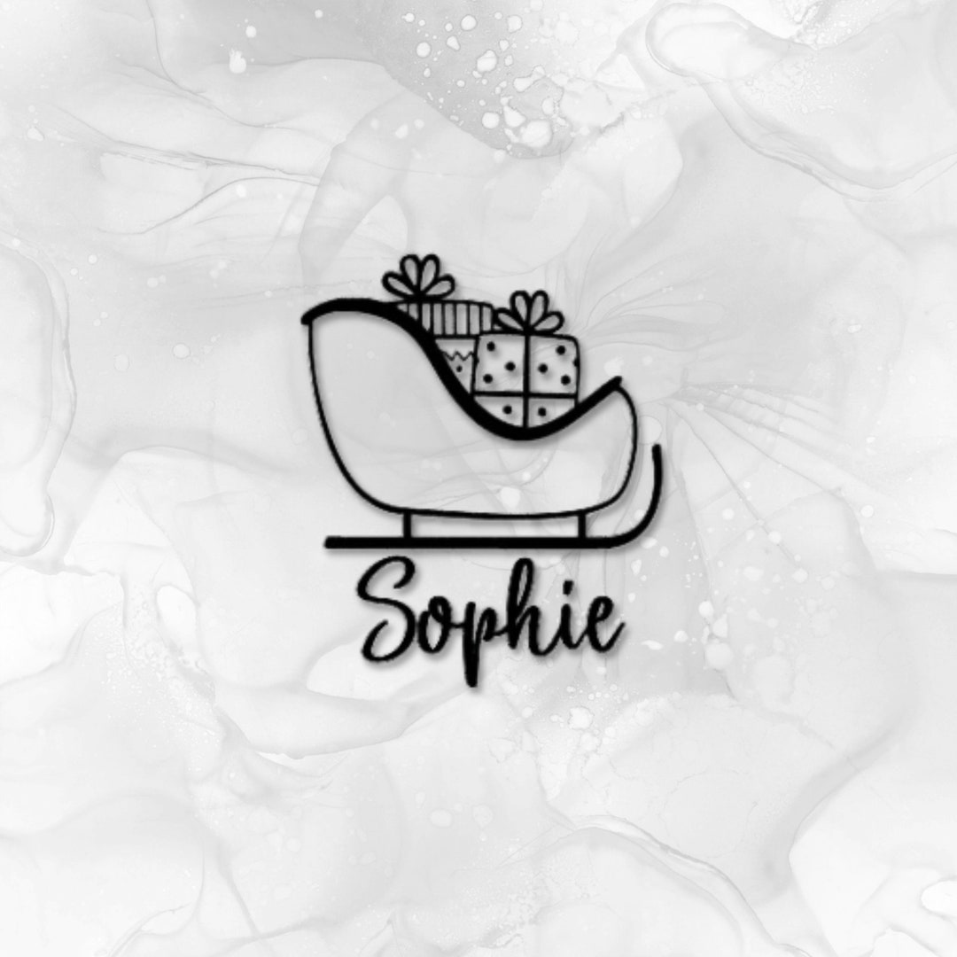 Personalised Sleigh Name Vinyl Decal Sticker - Etsy