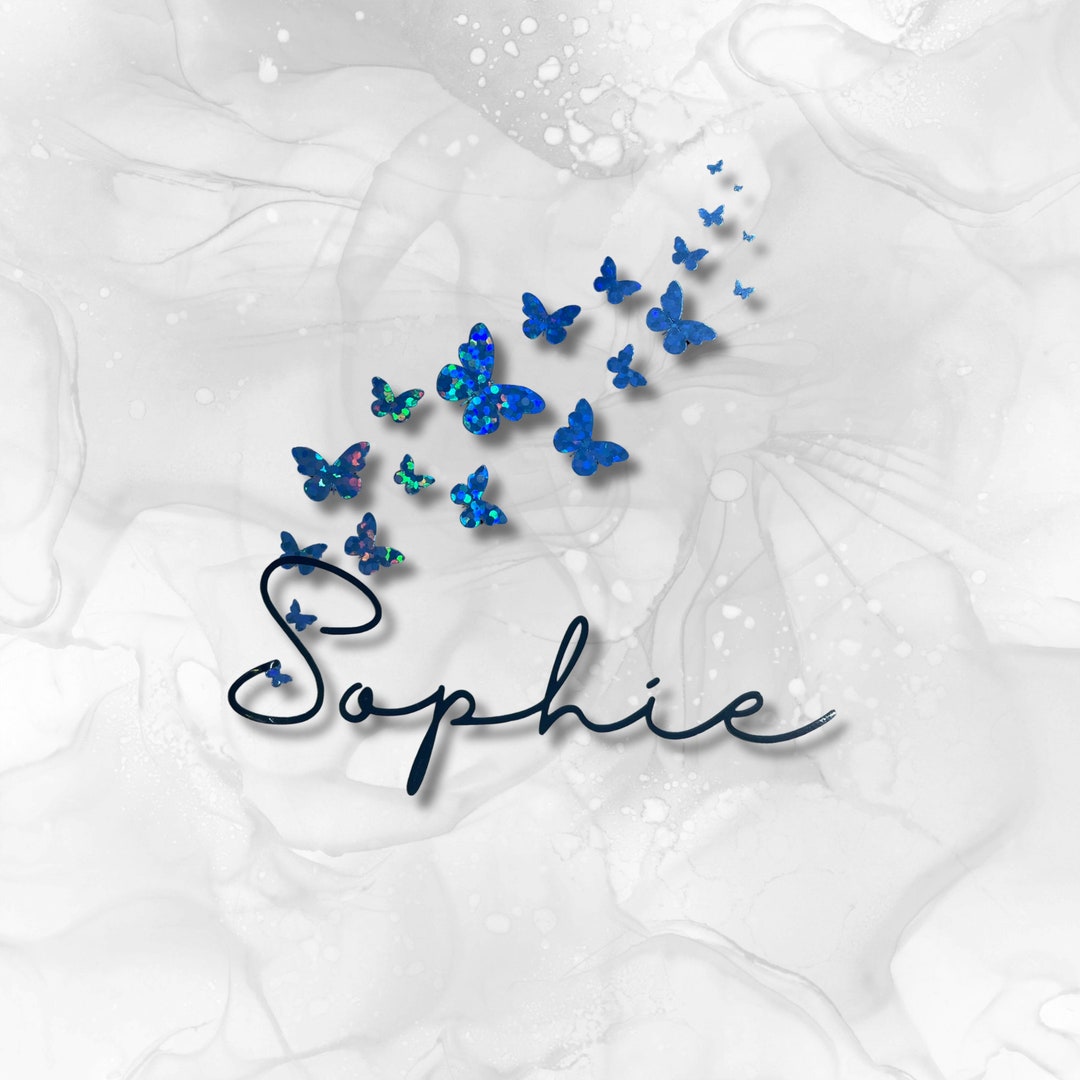 Personalised Butterfly Name Vinyl Decal Sticker - Etsy