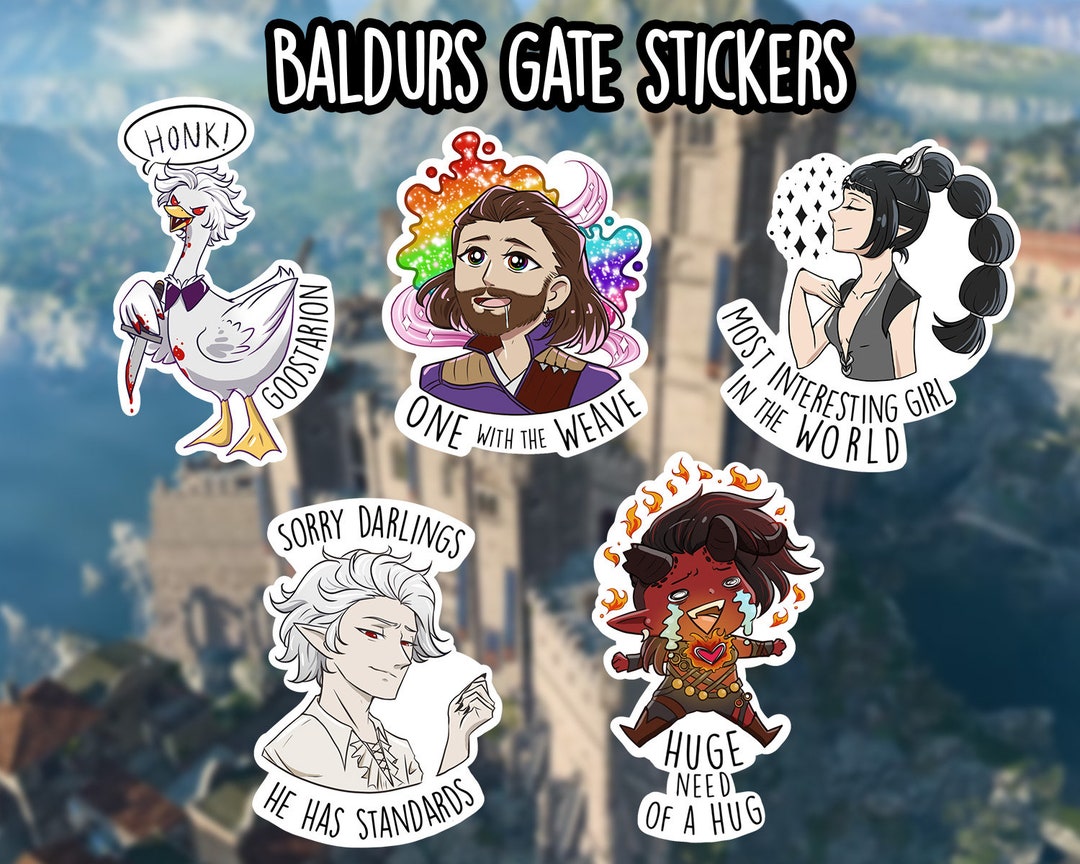 Baldurs Gates Stickers • Fanarts - Etsy