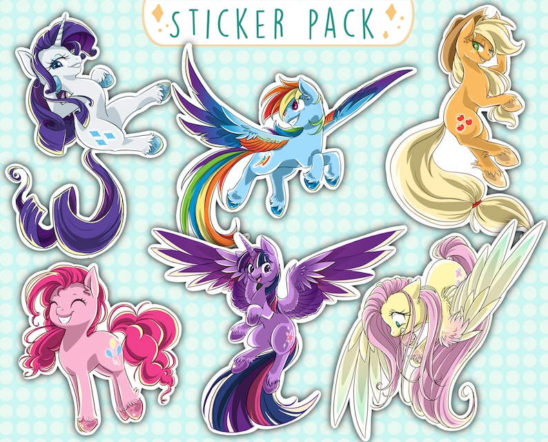 My Little Pony Sticker Pack - Etsy