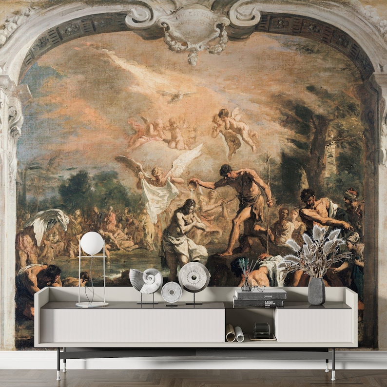 Vintage Landscape Wall Mural Medieval Wall Mural Mural - Etsy