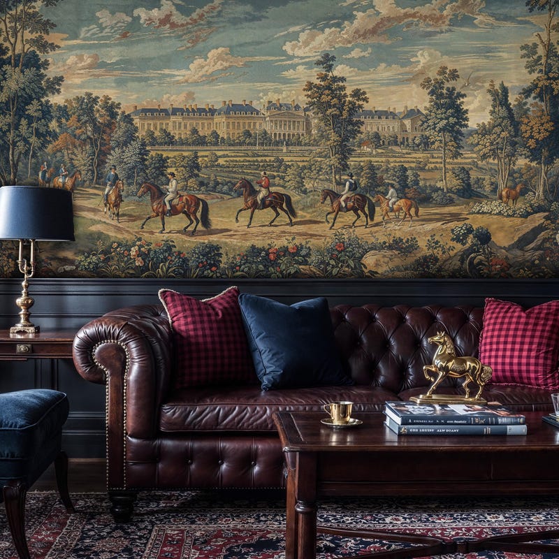 Equestrian Mural Wall Paper - Etsy UK