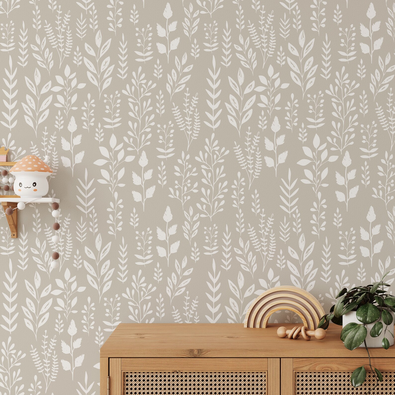 Fern Wallpaper Minimalistic Wallpaper Scandinavian - Etsy