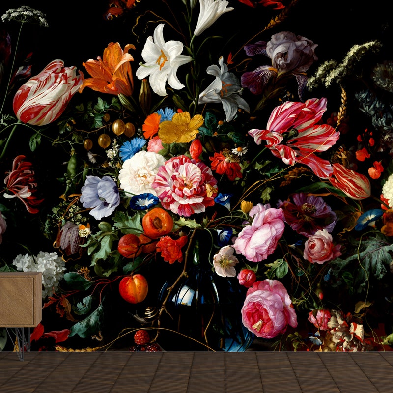Large Floral Wallpaper - Etsy