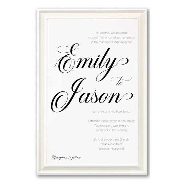 Raised Print Wedding Invitations - Etsy