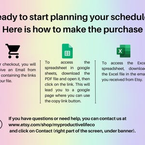 Editable Planner Spreadsheet Google Sheets & Excel | Daily, Weekly ...