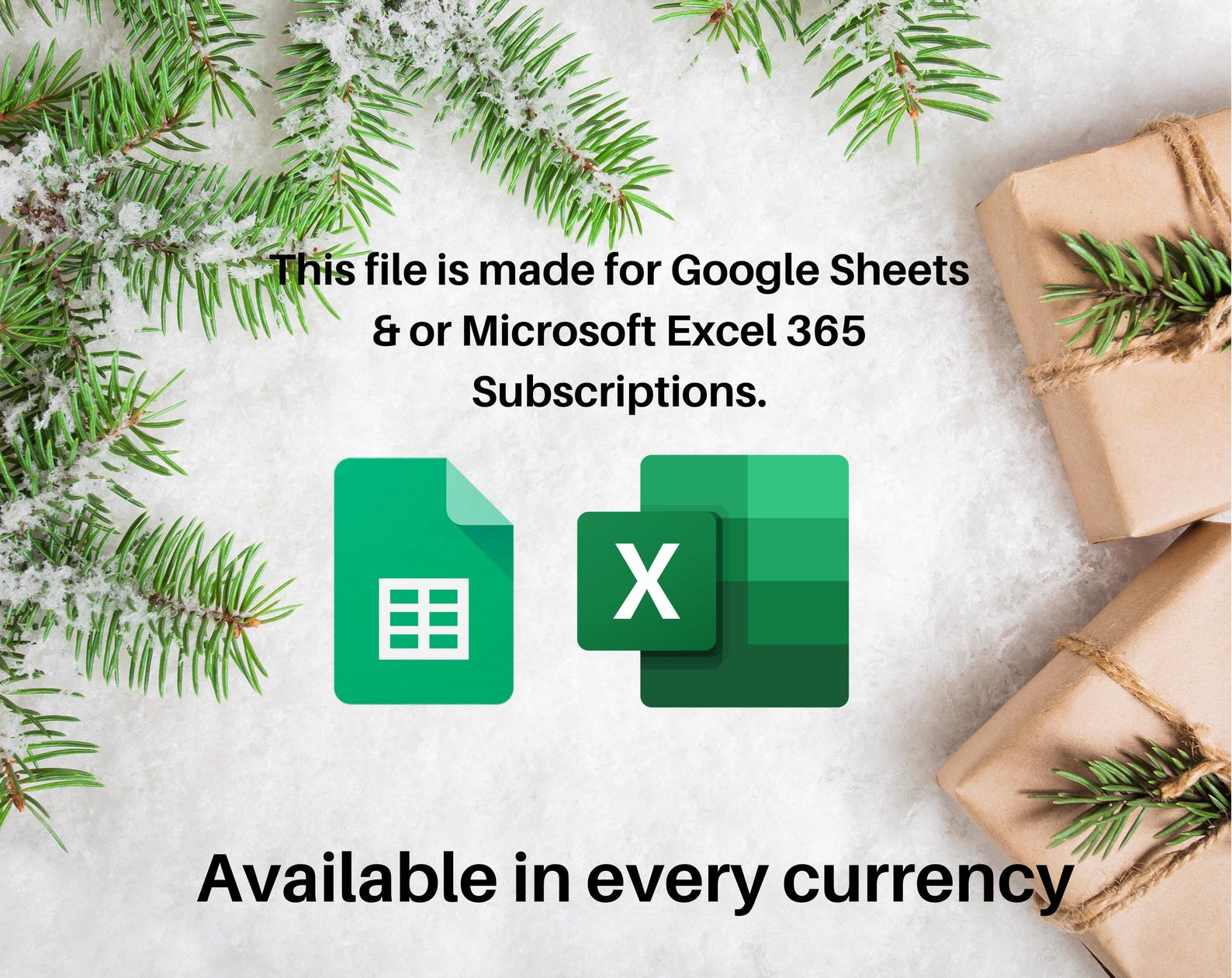 Christmas Planner & Budget Spreadsheet Google Sheets Excel Template ...