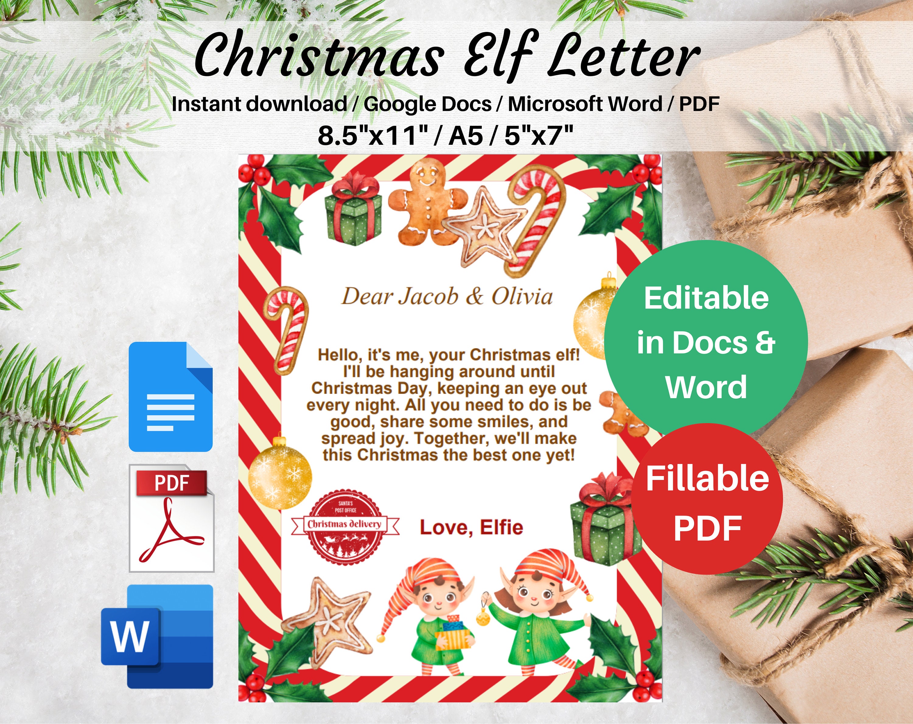 Free Christmas Letter Templates Download Word