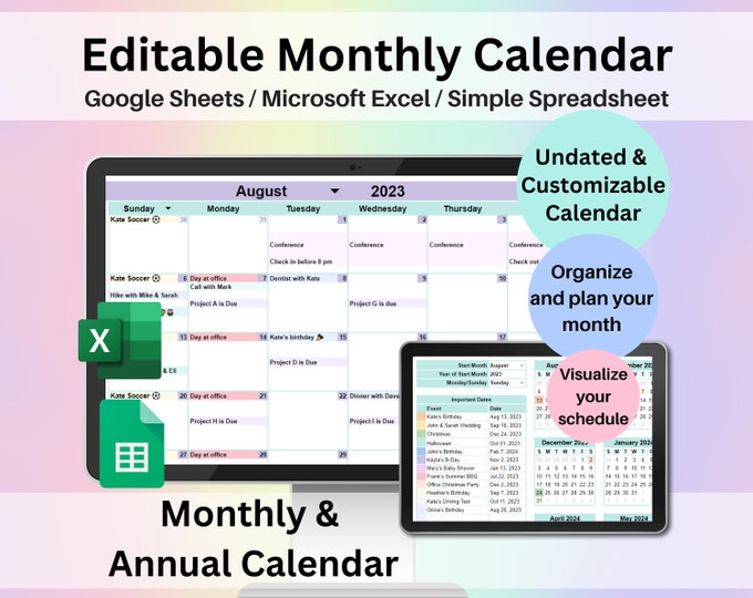 Employee Schedule and Assignment Calendar PDF FILLABLE - Etsy