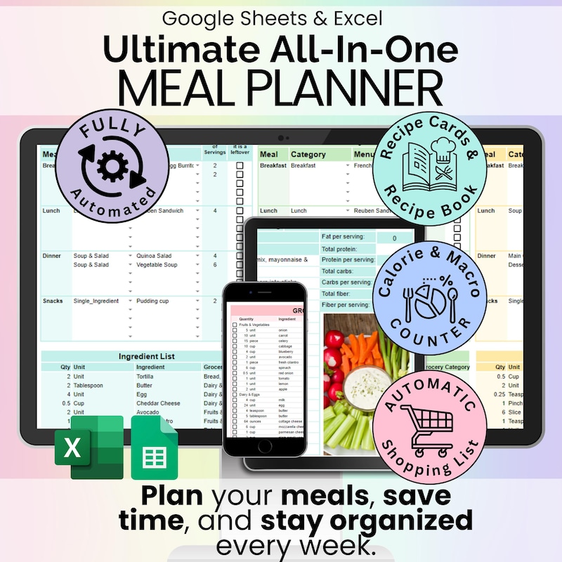 Macro Tracker Excel Spreadsheet - Etsy