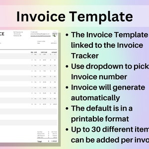 Invoice Generator & Tracker Google Sheets and Excel | Smart Invoice ...