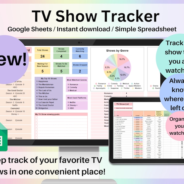 Tracker for Tv Show - Etsy UK