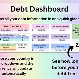 Debt Snowball / Avalanche Calculator Spreadsheet Google Sheets ...