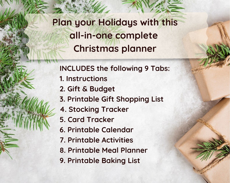 Christmas Planner Budget Spreadsheet Google Sheets Template - Etsy