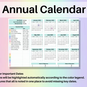 Editable Planner Spreadsheet Google Sheets & Excel | Daily, Weekly ...