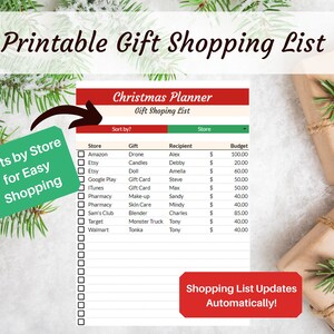 Christmas Planner Budget Spreadsheet Google Sheets Excel Template ...