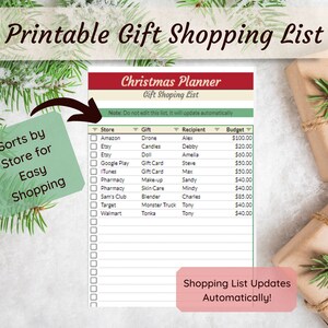 Christmas Planner Budget Spreadsheet Google Sheets Template - Etsy