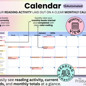Book Tracker Spreadsheet Google Sheets & Excel | Reading List, TBR Log ...