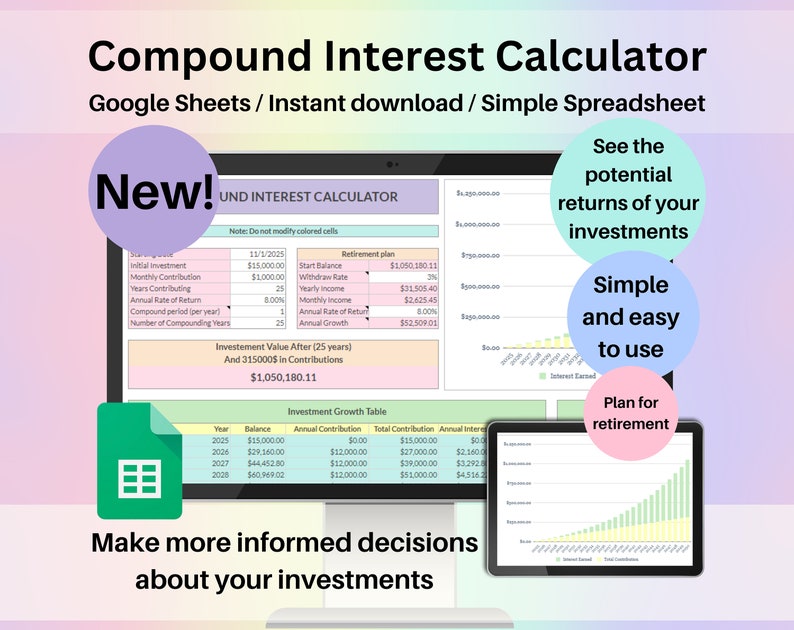 Compound Interest Calculator Spreadsheet
