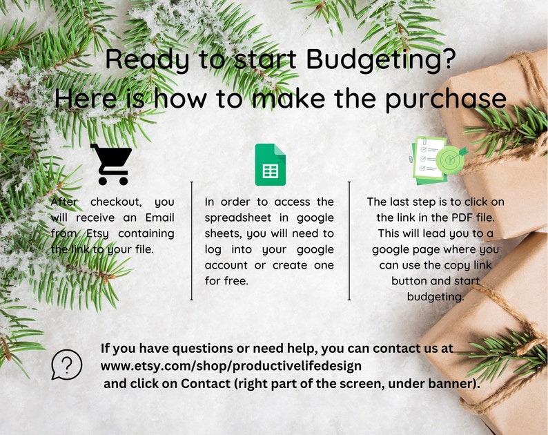 Christmas Planner Budget Spreadsheet Google Sheets Template - Etsy