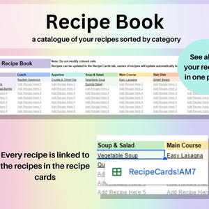 Weekly Meal Planner Spreadsheet | Google Sheets & Excel | Auto Grocery ...