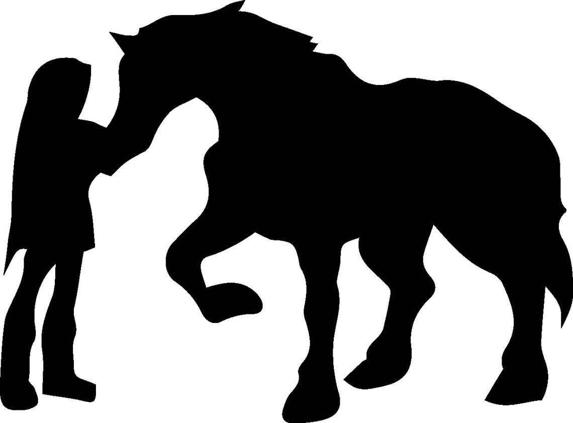 Link & Epona PNG | Standing Silhouette Cut File | Zelda Horse Companion ...