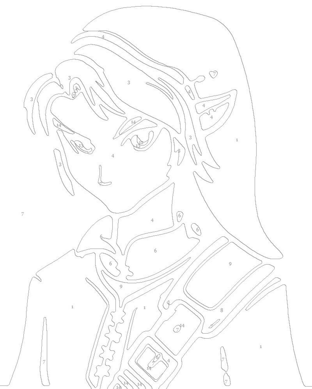 Link | the Legend of Zelda | Paint by Number - Etsy