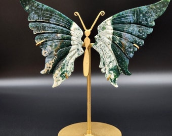 Moss Agate Butterfly Wings - Etsy