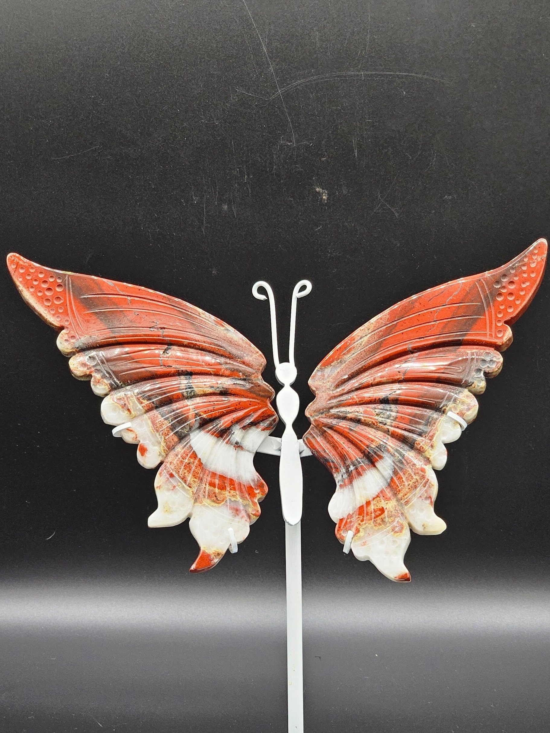 Red Crystal Jasper Butterfly Wings With Stand - Etsy