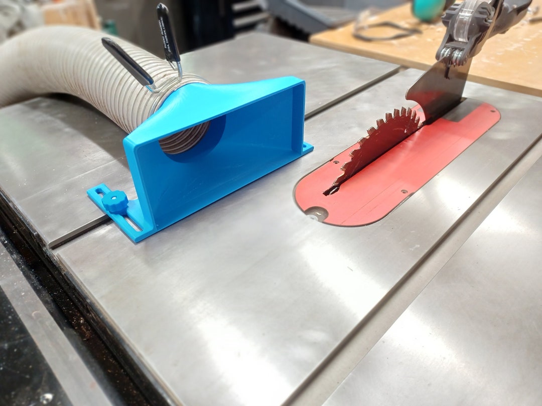 4 Inch Dust Collection Chute Fitting for Tablesaw, T Tracks, Mitre Slot ...