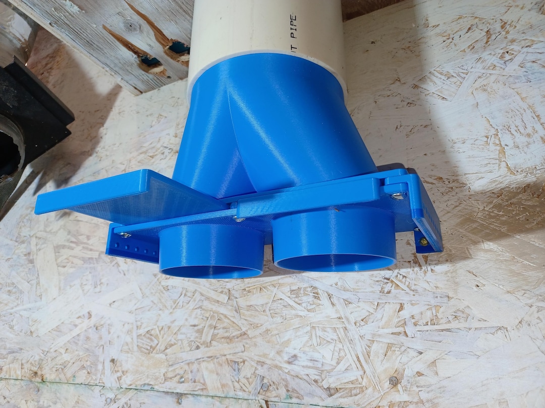 6 Inch Dust Collection Y (wye) Reducer With Blast Gates 6x4x4" / Wall ...
