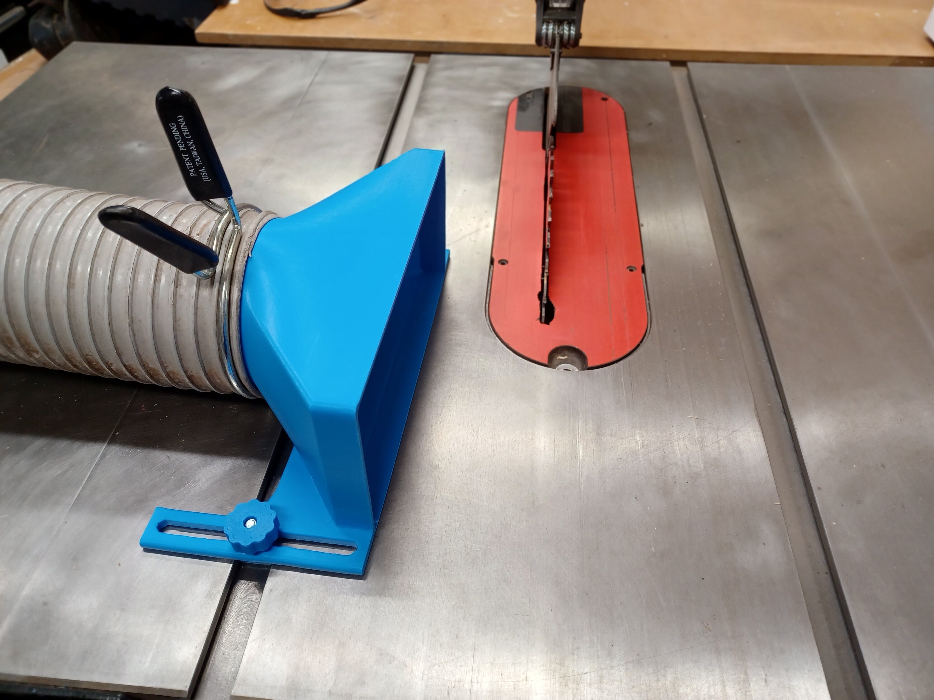 4 Inch Dust Collection Chute Fitting for Tablesaw, T Tracks, Mitre Slot ...