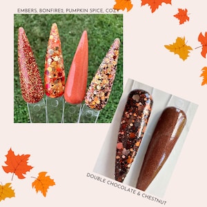 Shades of Autumn Dip Powder Collection: Fall Nail DIY Manis - Etsy