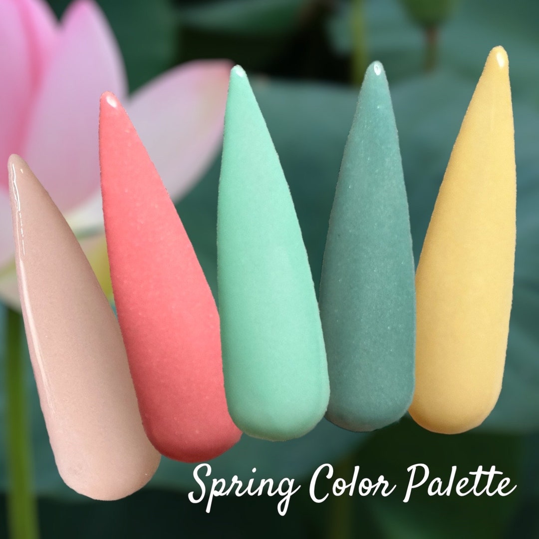Spring Dip Powder, Spring Color Palette Dip Powder Set, Kandedips - Etsy