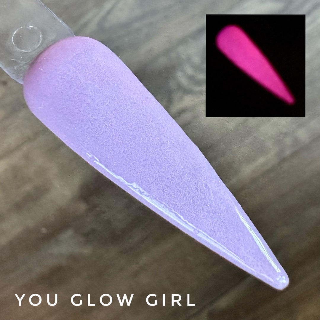 You Glow Girl Pink Glow Dip Powder Glows Hot Pink Glow Dip - Etsy