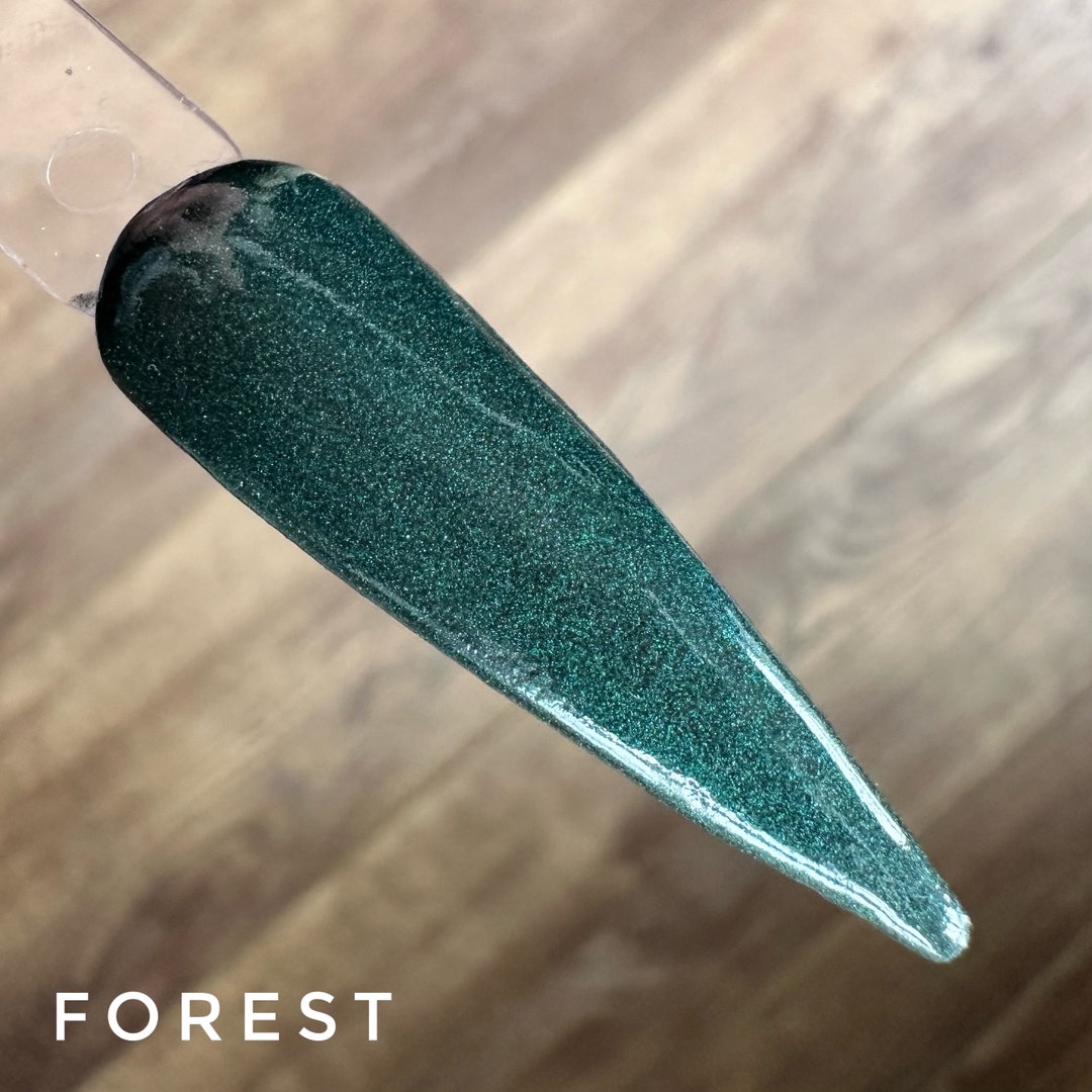 Forest Dip Powder, Dark Green Nail Dip Powder, Green Acrylic Powder for ...
