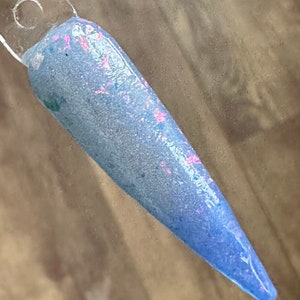 Waves Dip Powder, Blue to Light Blue Thermal Dip Powder, Dip Powder ...