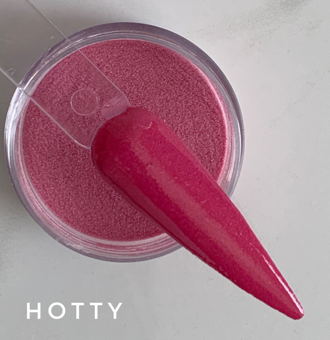 Hotty Dip Powder, Hot Pink Dip Powder, Hot Pink Acrylic, Dip Powder for ...