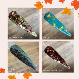 Shades of Autumn Dip Powder Collection: Fall Nail DIY Manis - Etsy