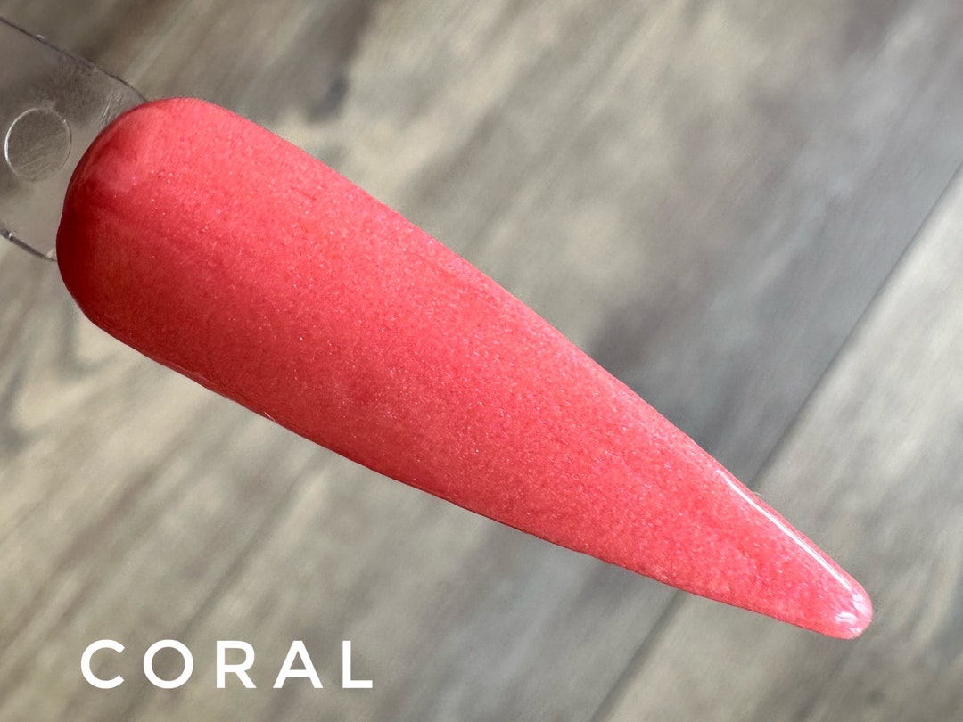 Coral Dip Powder, Kandedips Pink Orange Dip Powder, Dip Powder Coral ...