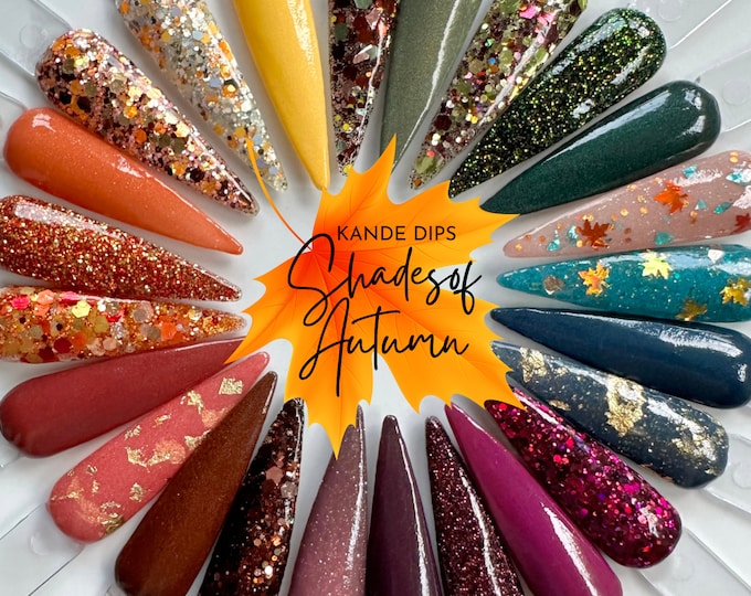 Shades of Autumn Dip Powder Collection: Fall Nail DIY Manis - Etsy