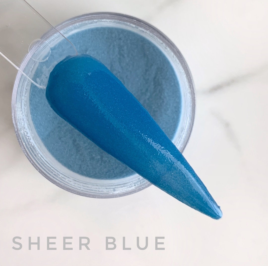 Sheer Blue, Blue Dip Powder, Diy Nails, Blue Nails, Dip Powder Blue ...